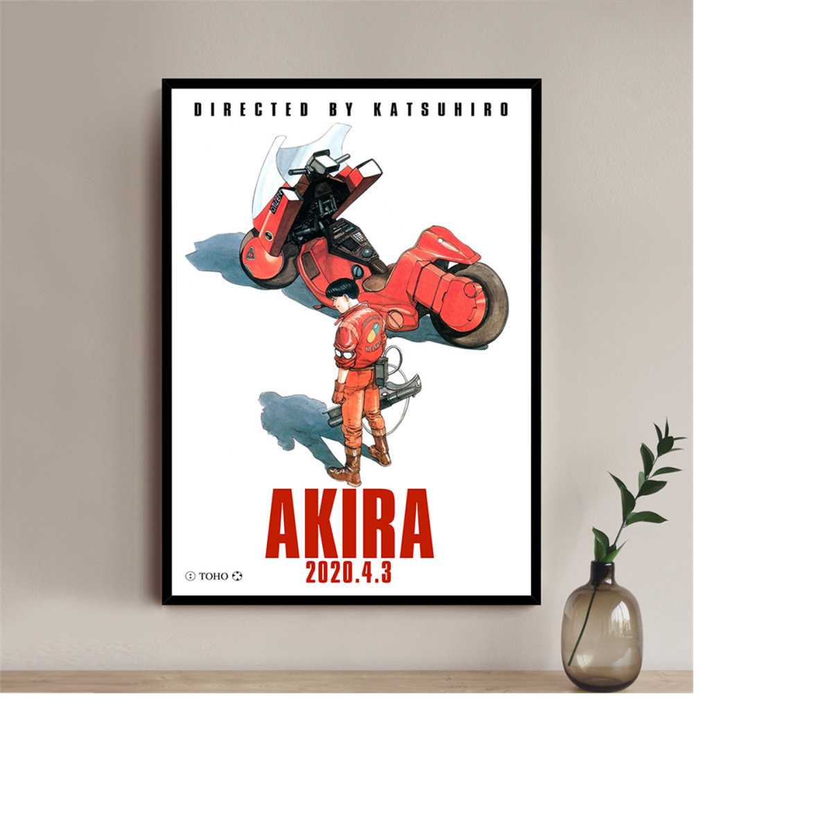 Akira - Red Fighting Anime Poster - High quality Canvas art | Inspire ...