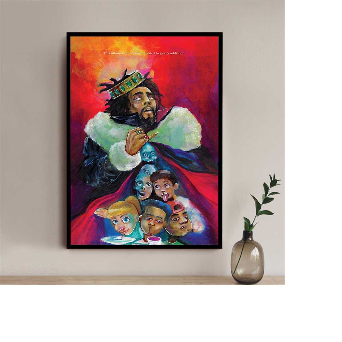 J. Cole KOD Art Music Album Poster - High quality Canvas art | Inspire ...