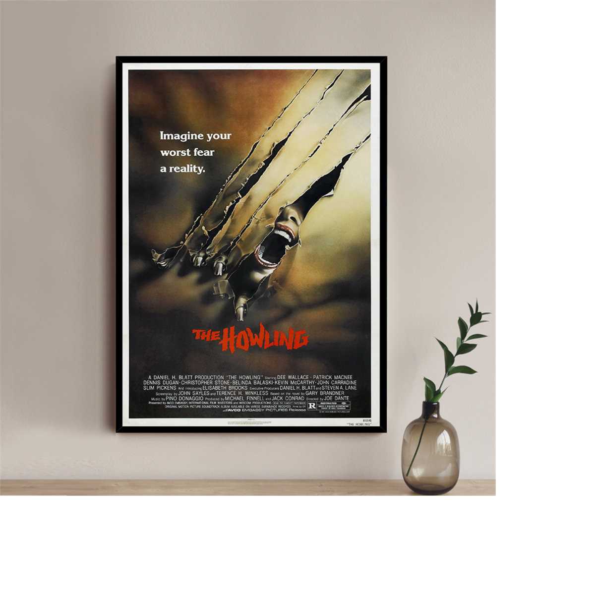 The Howling (1981) Movie Poster - High quality Canvas art pr | Inspire ...