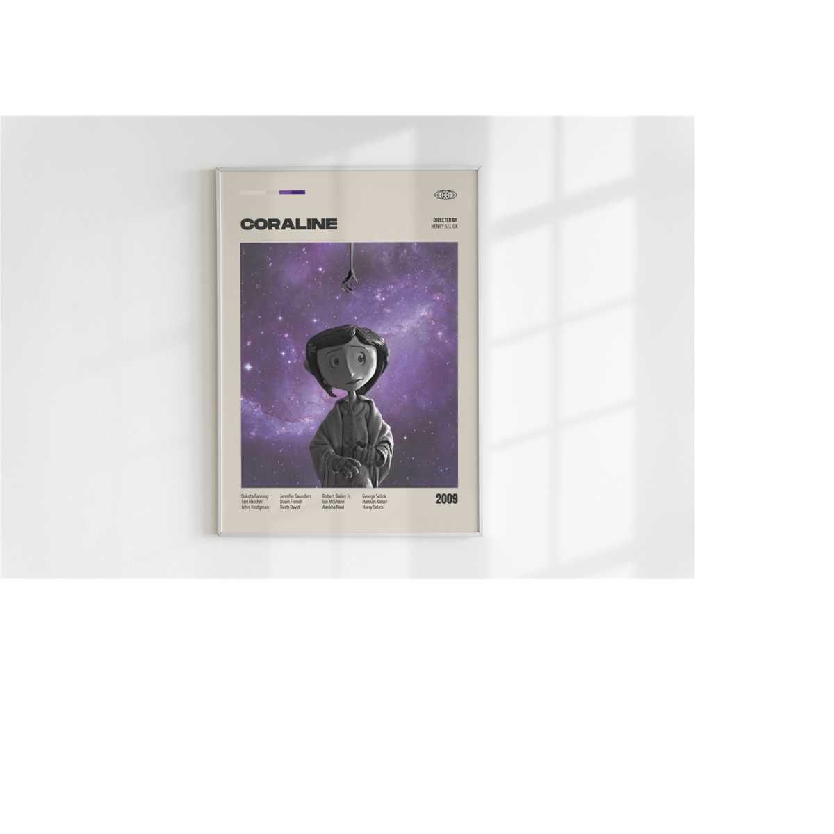 Coraline Poster, Henry Selick, Minimalist Movie Poster, Wall | Inspire ...