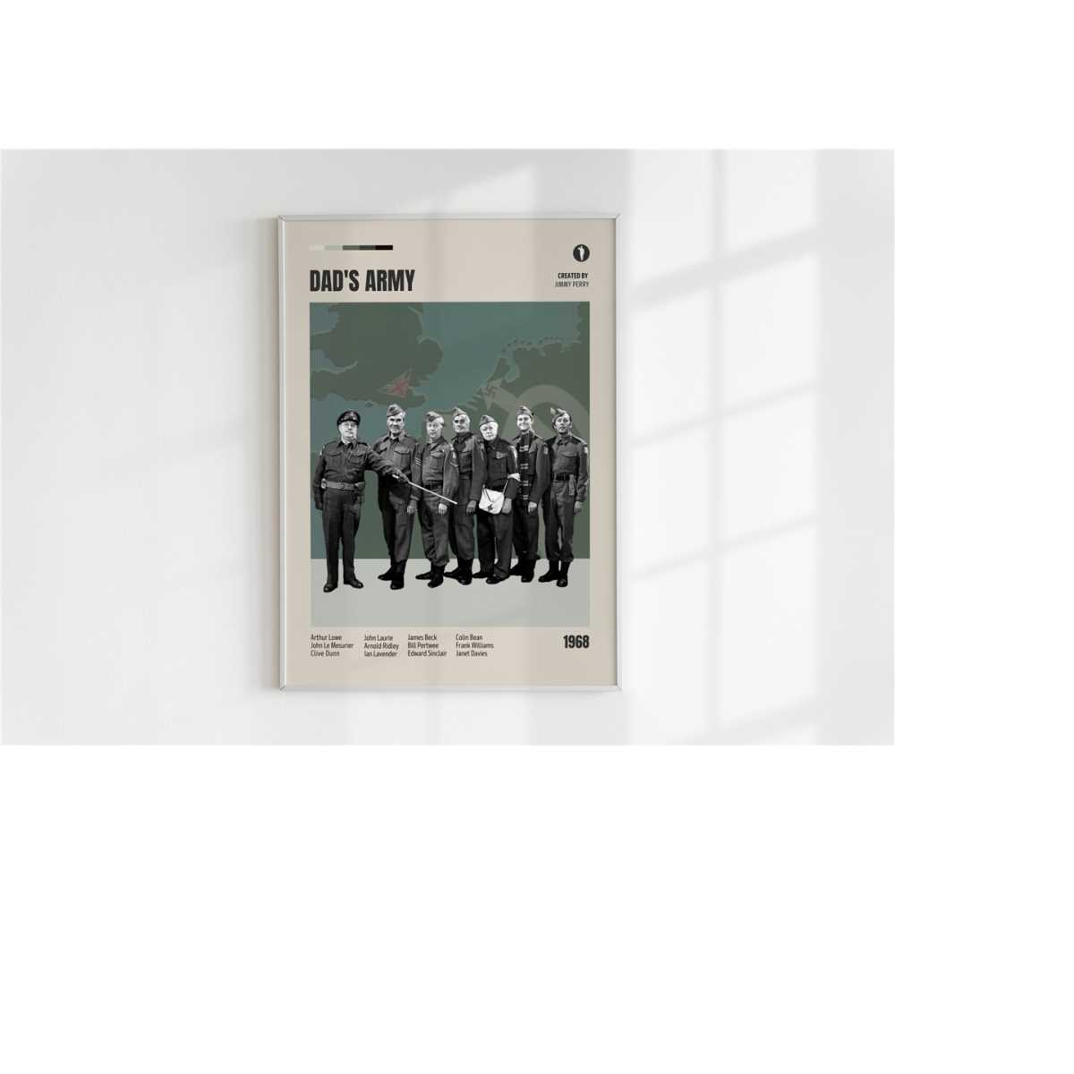 Dad's Army, Jimmy Perry, Minimalist Tv Series, Wall Art Prin - Inspire ...