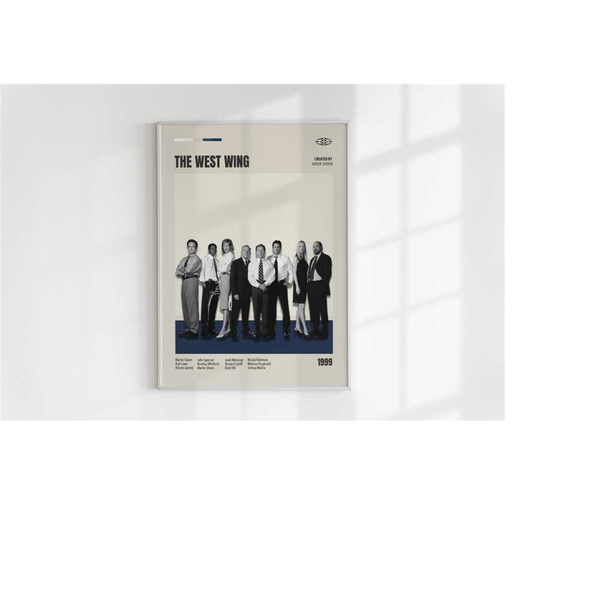 The West Wing Poster, Aaron Sorkin, Retro Tv Series Print, M - Inspire ...