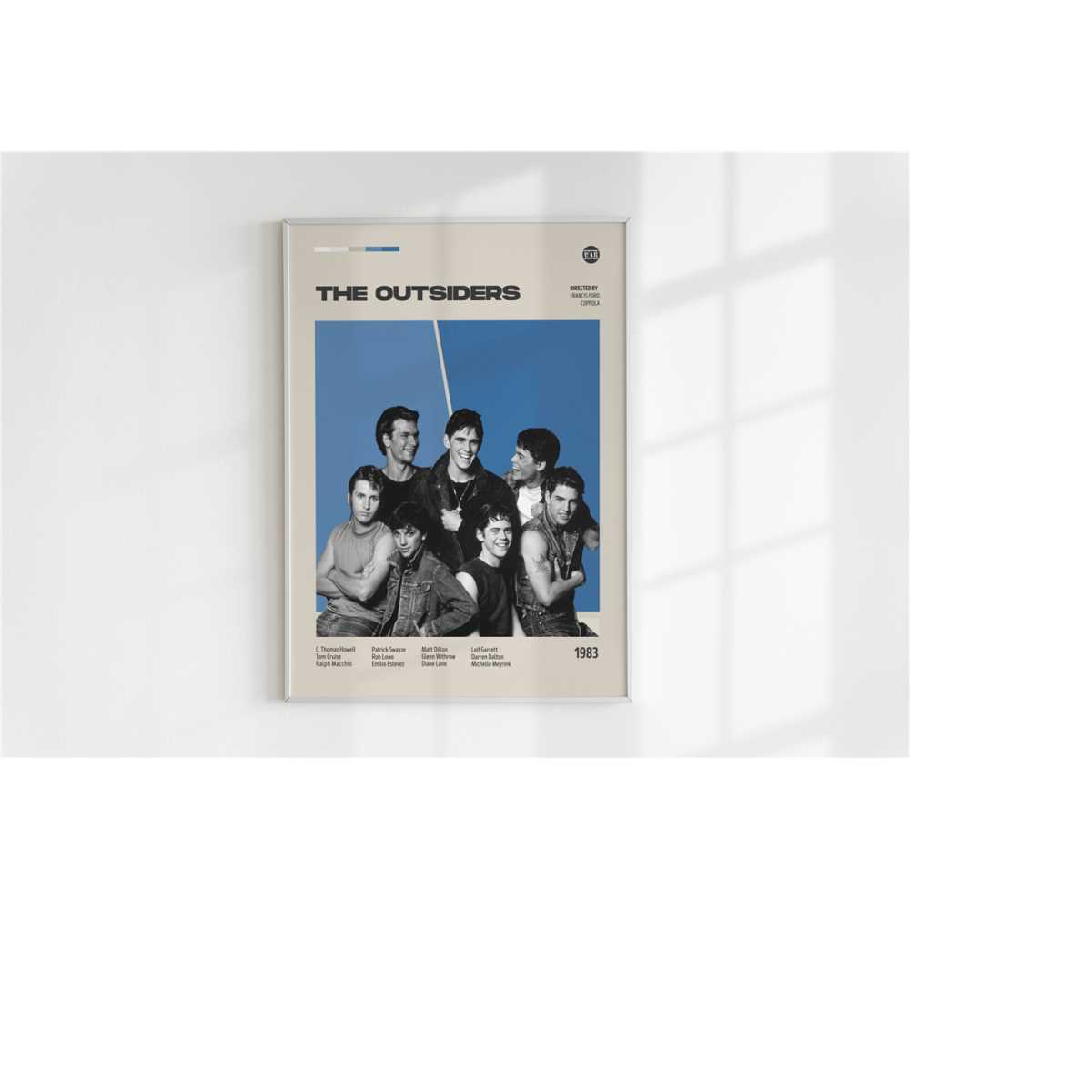 The Outsiders Poster, Francis Coppola, Minimalist Movie Post - Inspire Uplift