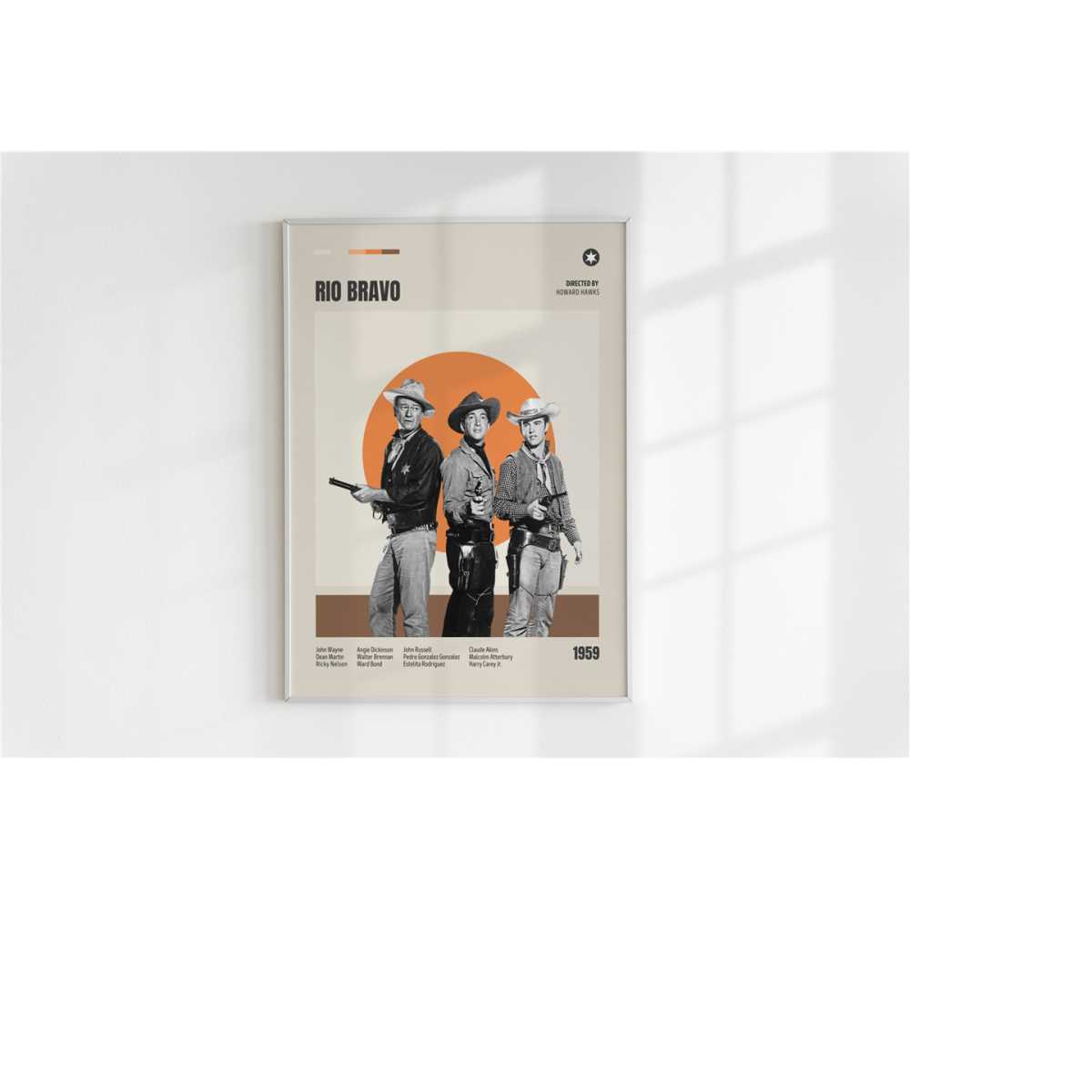 Rio Bravo Poster, Howard Hawks, Minimalist Movie Poster, Wal | Inspire ...