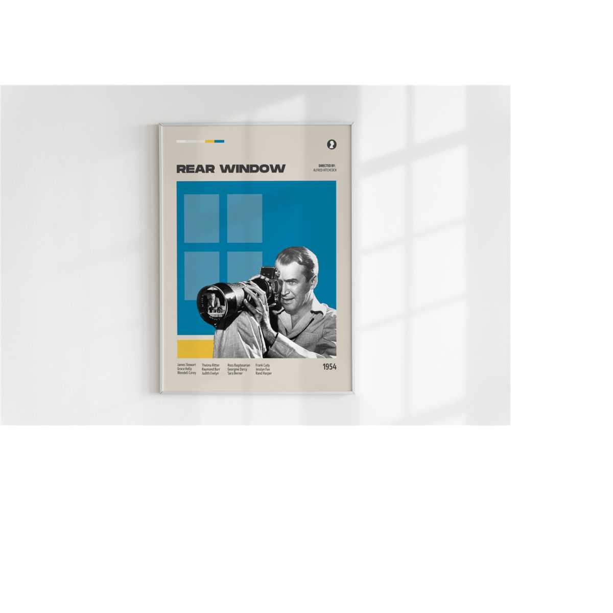 Rear Window Poster, Alfred Hitchcock, Minimalist Movie Poste - Inspire ...