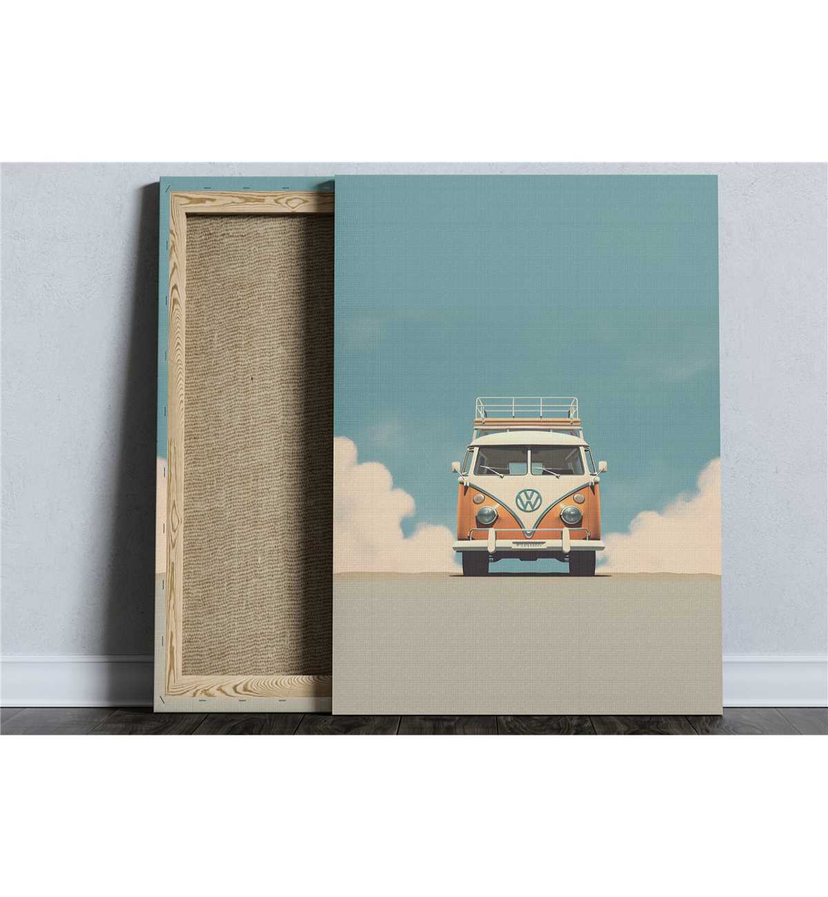 Vintage Minivan Car Poster, automotive wall art, car | Inspire Uplift