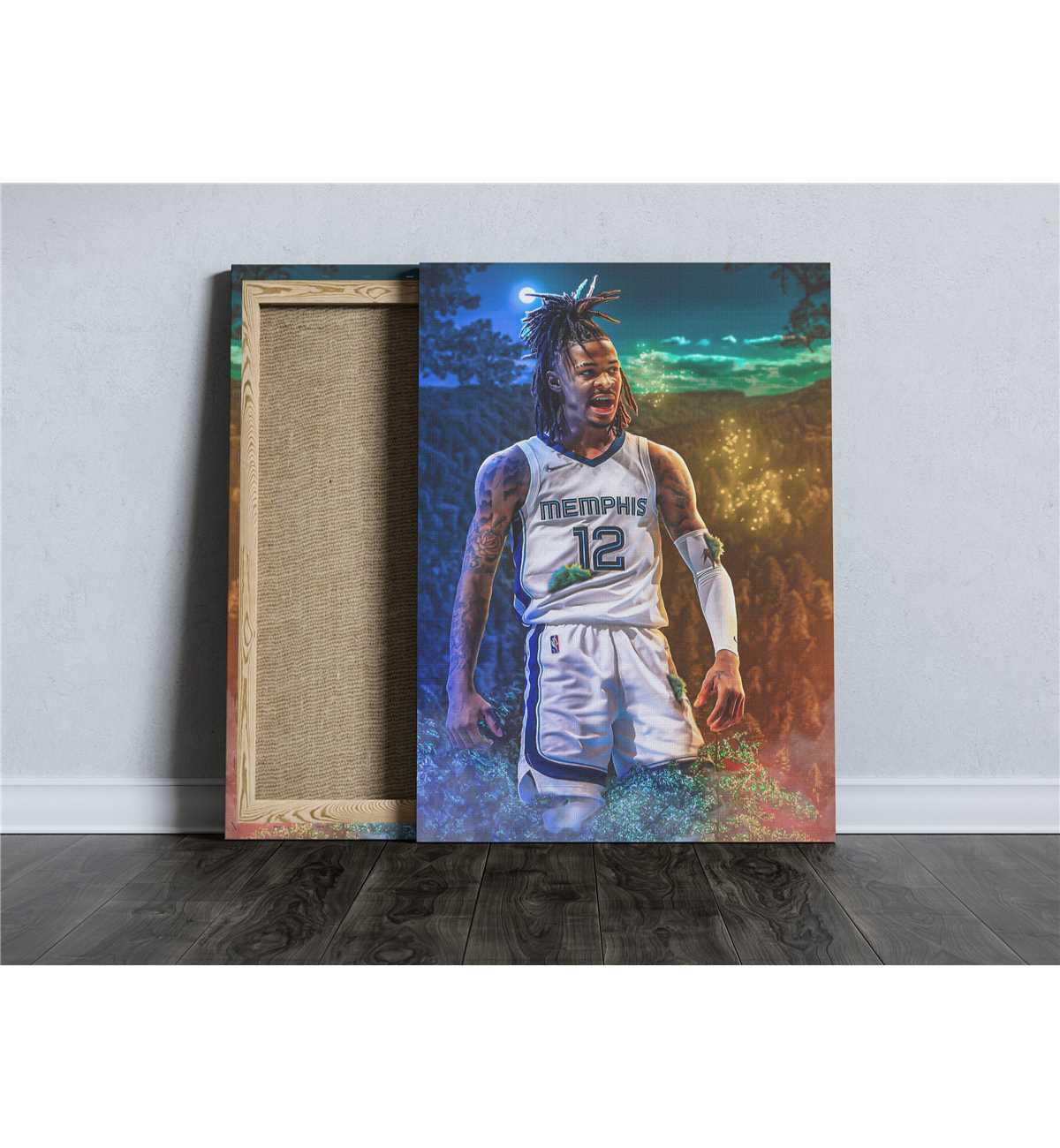 Ja Morant Poster Memphis Grizzlies NBA Print, Basketball | Inspire Uplift