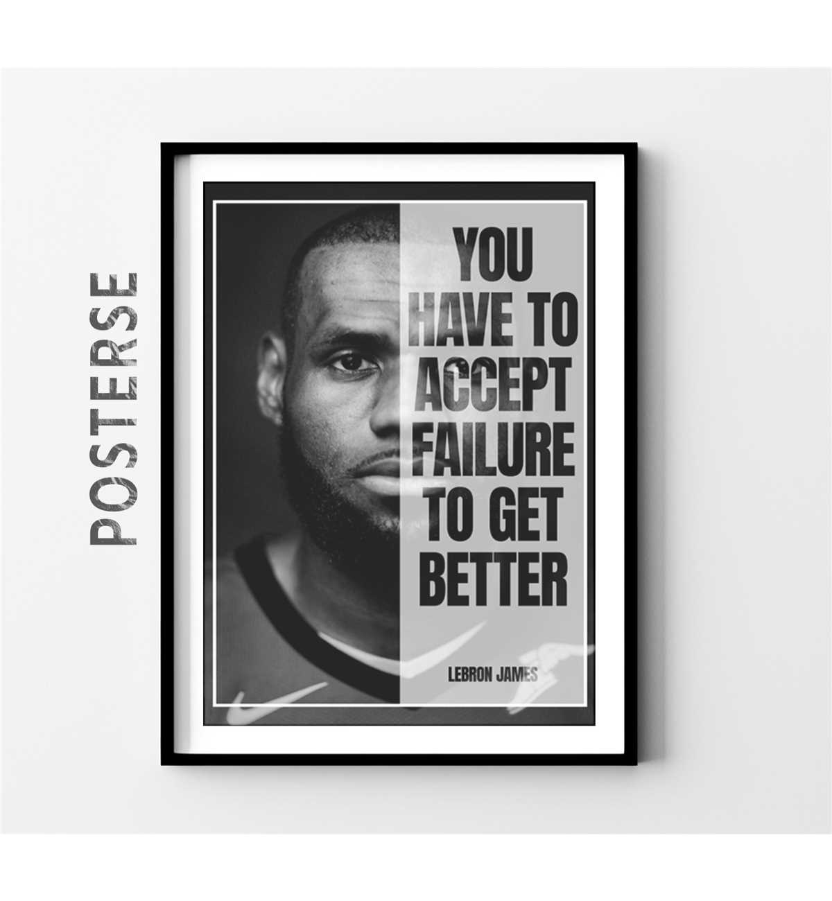 Lebron James Motivational quote poster, NBA Poster, Basketba - Inspire ...