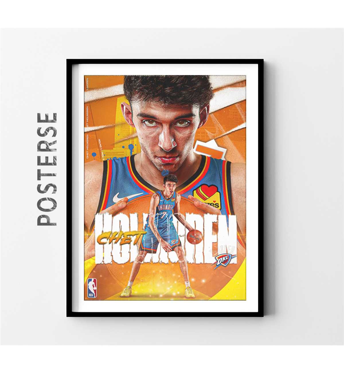 OKC Thunder Chet Holmgren NBA Posters, Trendy Posters, | Inspire Uplift