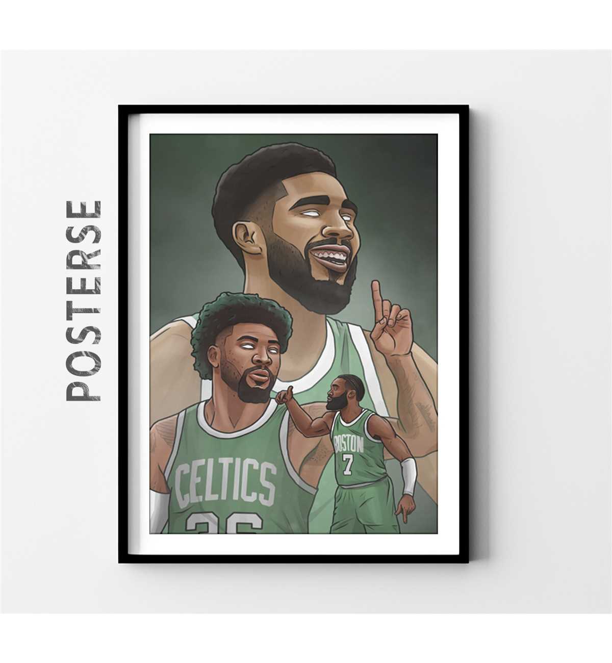 Boston Celtics NBA Posters, Wrapped Canvas, Moving Away | Inspire Uplift