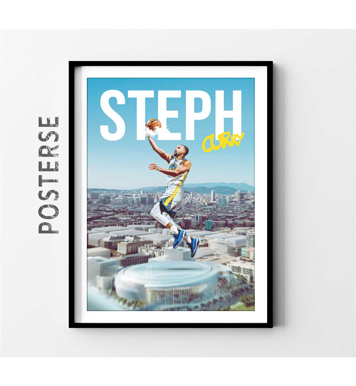 Steph Curry Golden state Warriors NBA Posters, Wrapped | Inspire Uplift