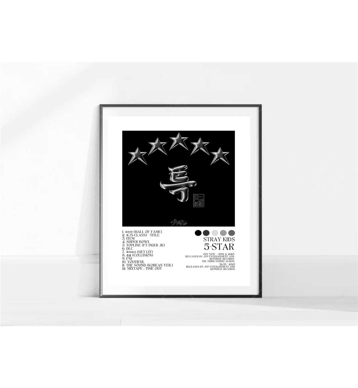 Stray Kids poster Art |5 Star Stray Kids | Inspire Uplift