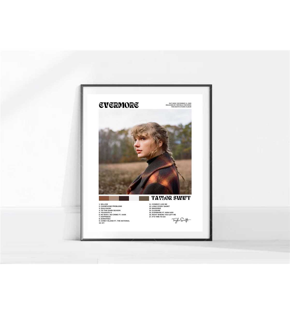 Taylor Swift poster | Taylor Swift | Evermore - Inspire Uplift