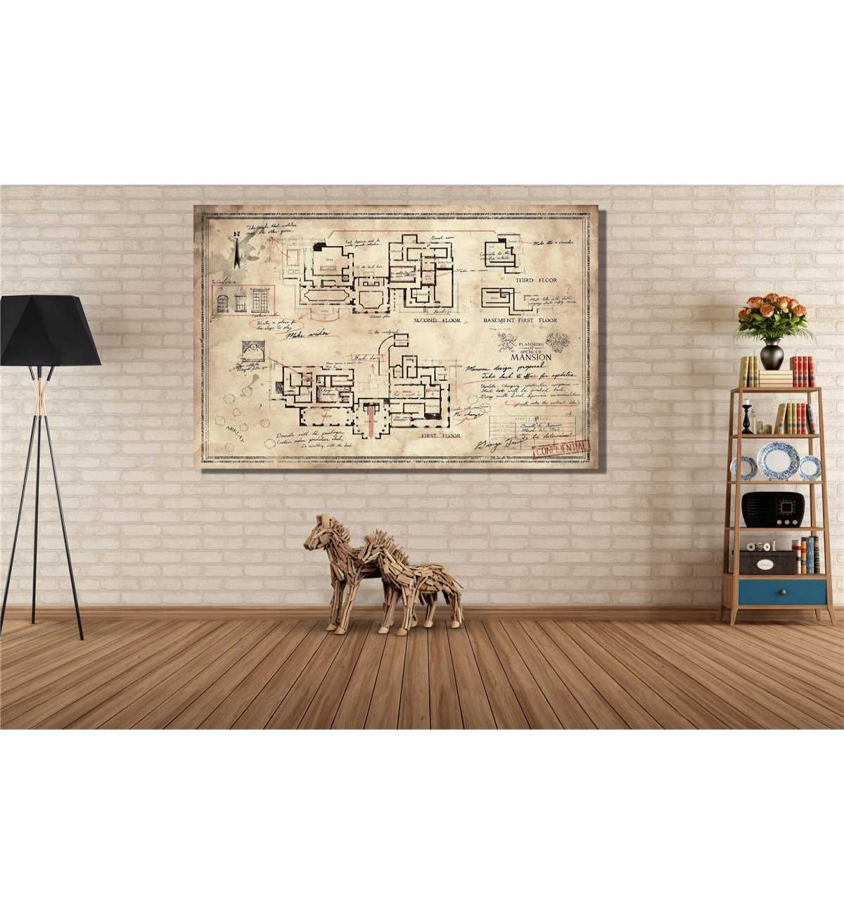 Resident Evil Map Ready To Hang Canvas Wall | Inspire Uplift