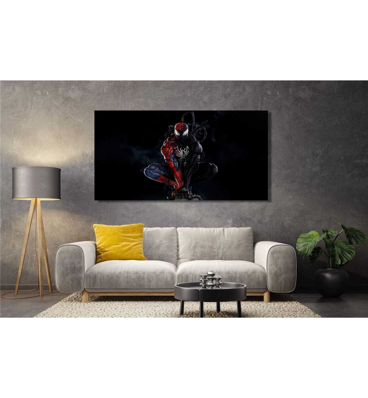 Spiderman & Venom Canvas Wall Art,Graffiti Spiderman Print,S - Inspire ...