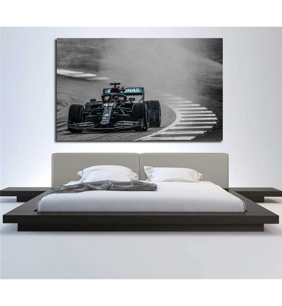 Lewis Hamilton Canvas Wall Art, Lewis Hamilton Poster, - Inspire Uplift
