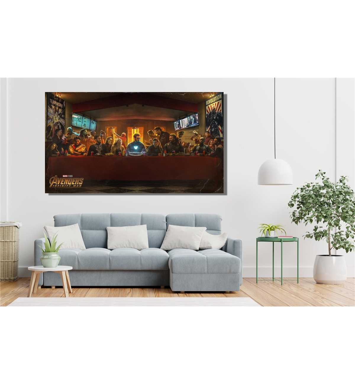 Avengers Last Supper Canvas Wall Art,Avengers Poster,Last Su | Inspire ...