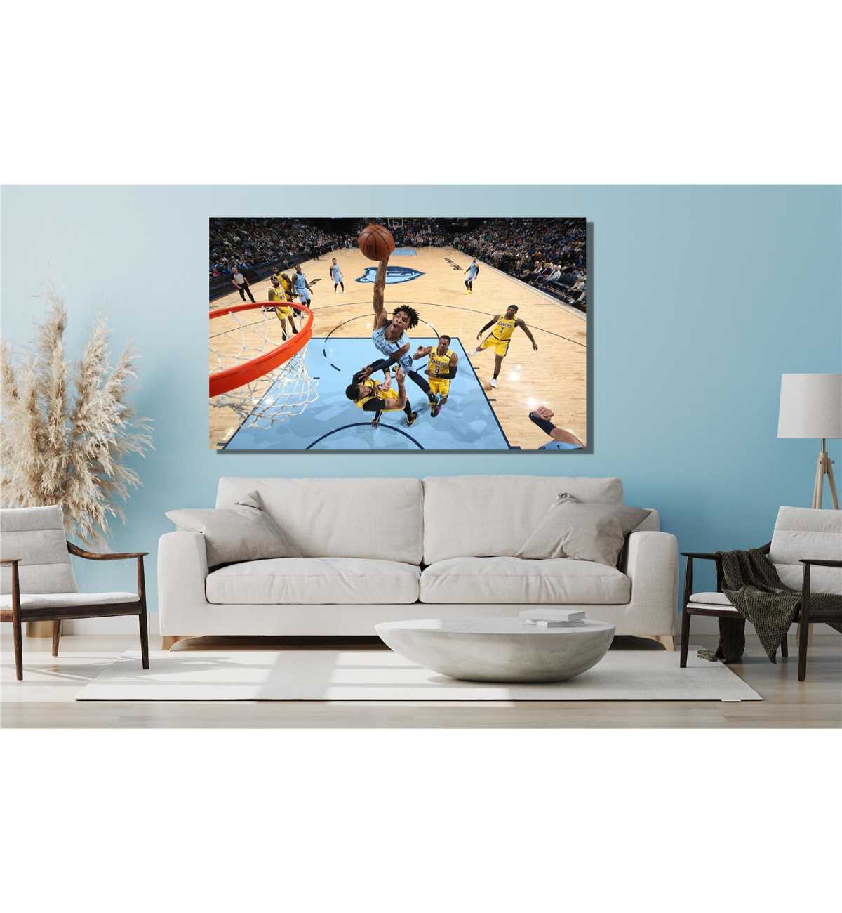 Ja Morant Dunk Canvas Wall Art, Ja Morant | Inspire Uplift
