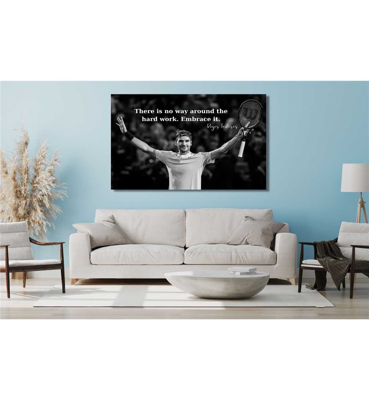 Roger Federer Canvas Art, Roger Federer Poster, Motivational | Inspire ...