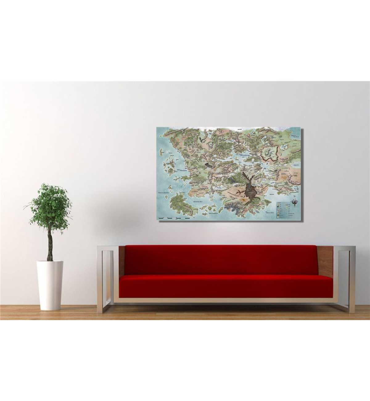 Dungeons and Dragons Poster,Dungeons & Dragons Map Canvas - Inspire Uplift