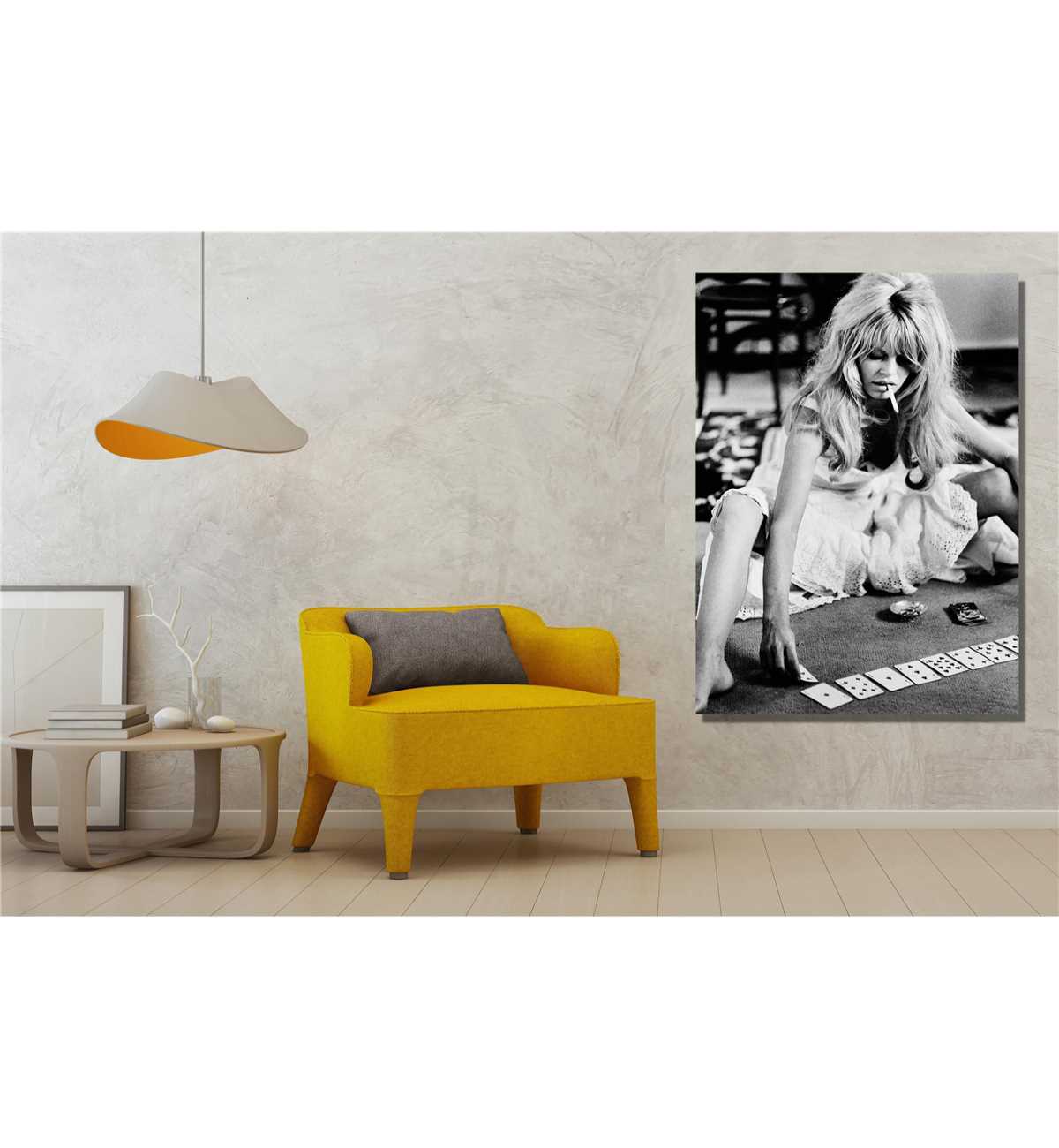 Brigitte Bardot Playing Cards Canvas Wall Art Poster | Inspire Uplift