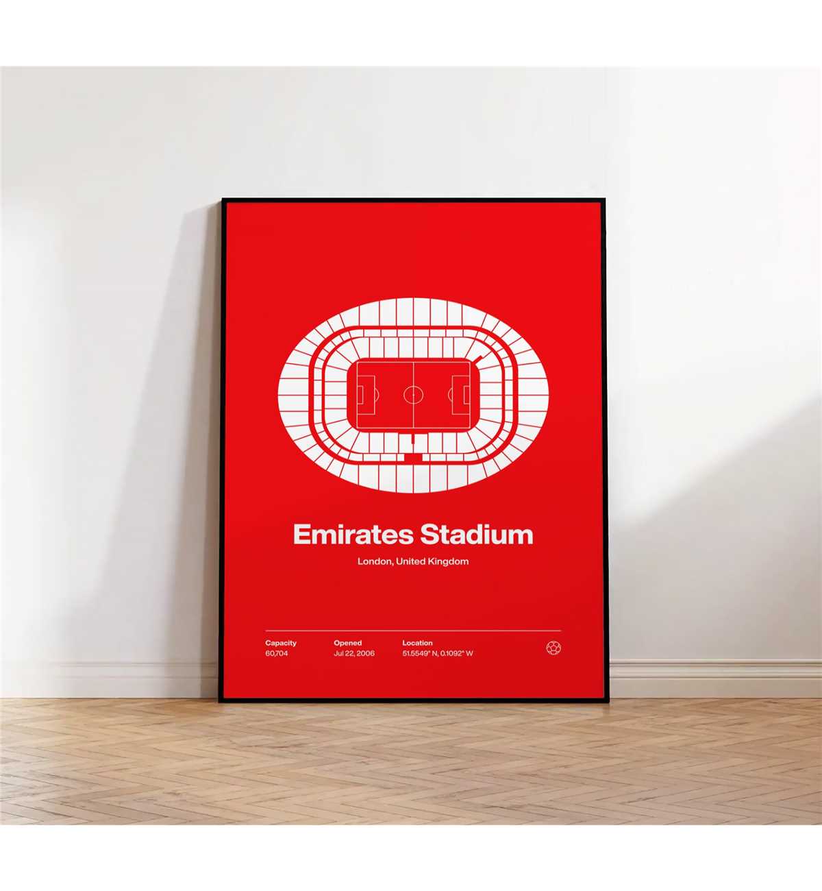Arsenal Poster, Emirates Stadium Print, Contemporary Minimal | Inspire ...