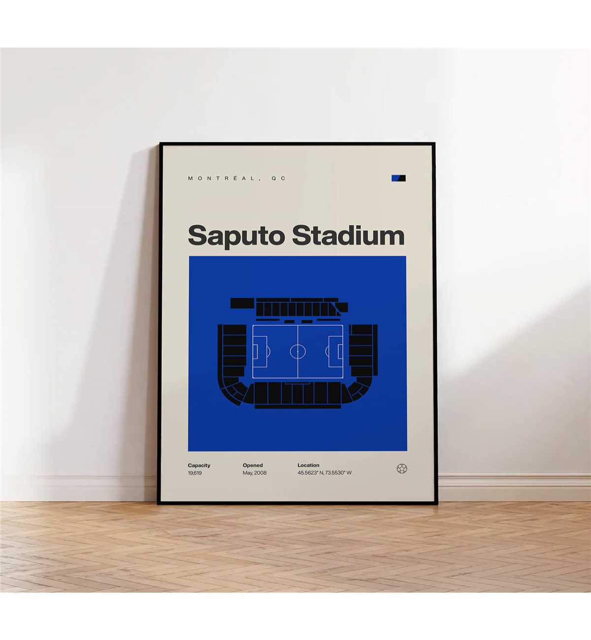 CF Montreal Poster, Saputo Stadium Soccer Print, Mid | Inspire Uplift
