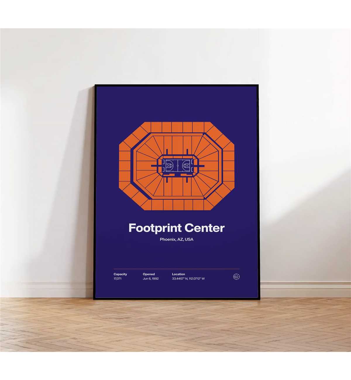 Phoenix Suns Poster, Footprint Center Stadium Print, Mid - Inspire Uplift