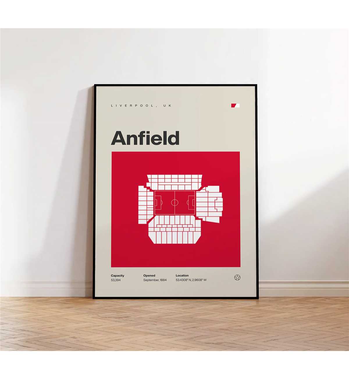 Liverpool Football Poster, Anfield Stadium Print, Mid Centur | Inspire ...
