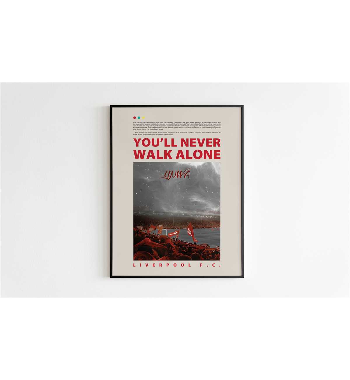 Liverpool Poster, You'll Never Walk Alone Poster, Decor | Inspire Uplift
