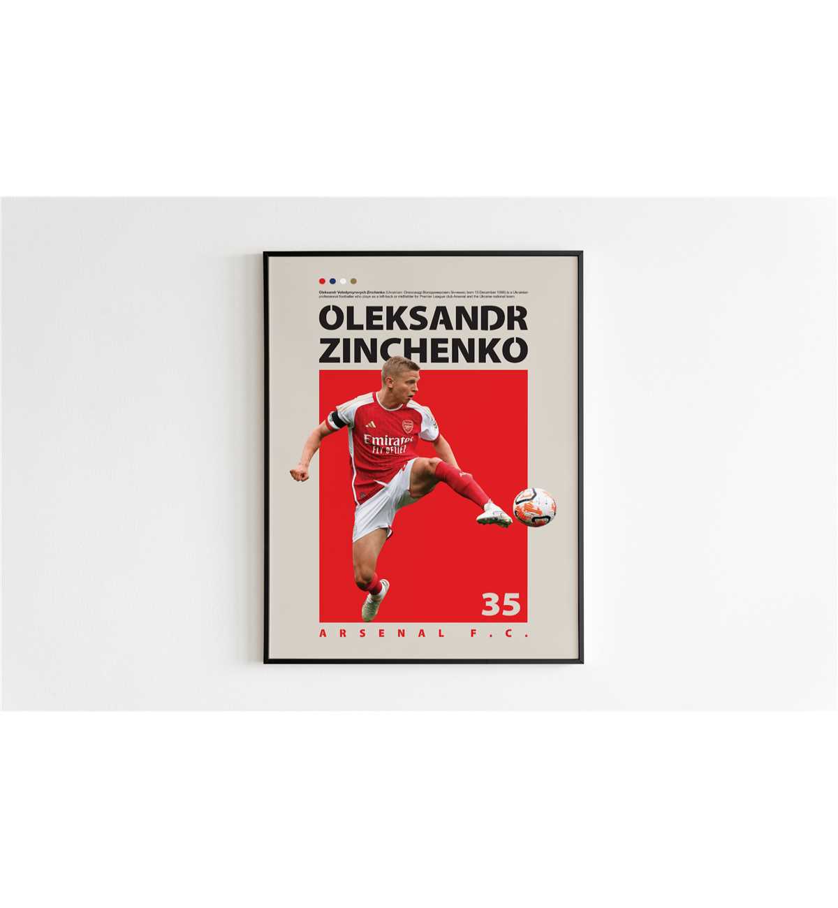 Oleksandr Zinchenko Poster, Arsenal Poster Minimalist, Zinch | Inspire ...