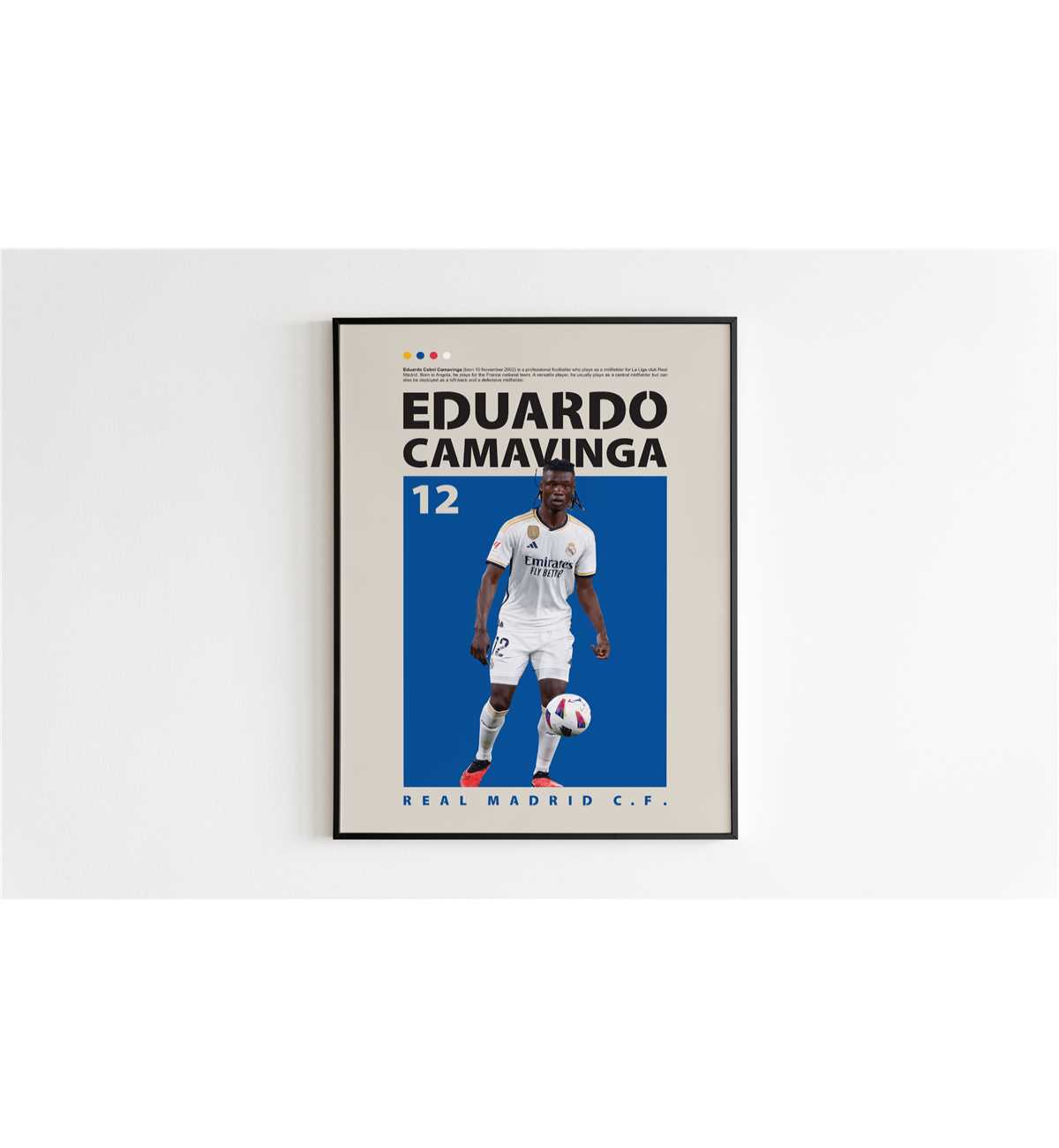 Eduardo Camavinga Poster, Real Madrid Poster Minimalist, Cam | Inspire ...