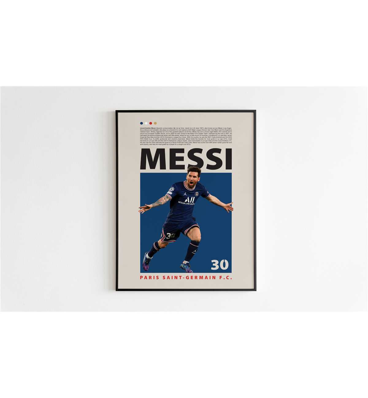 Lionel Messi Poster, Paris Saint-Germain Poster, Messi Print | Inspire ...
