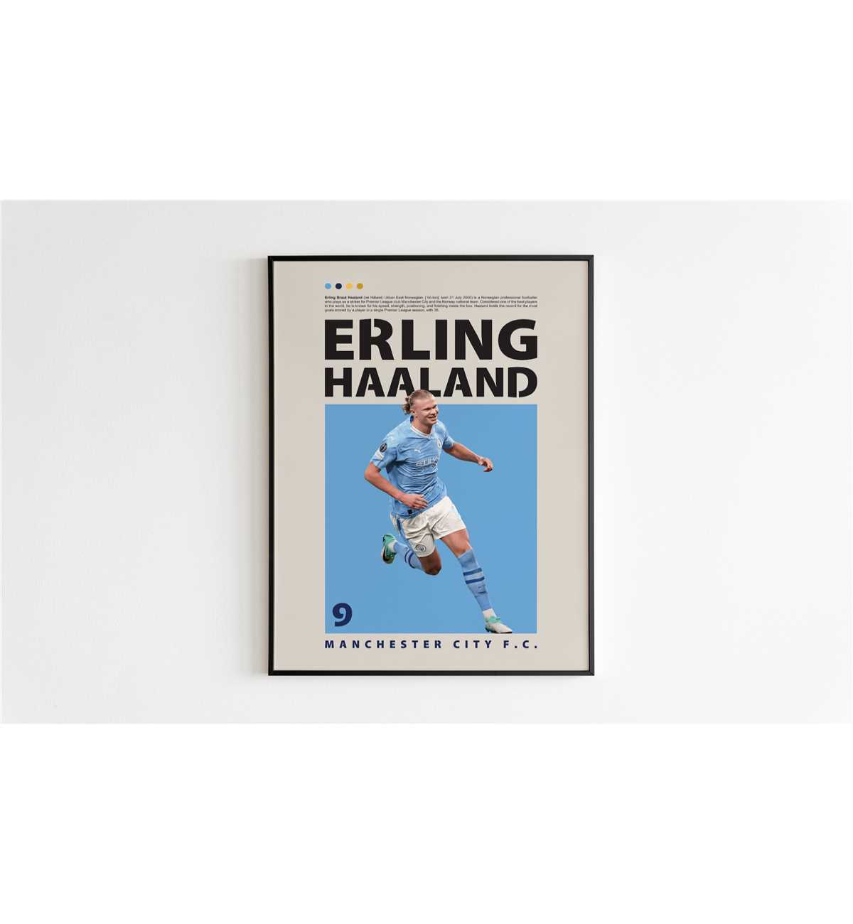 Erling Haaland Poster, Manchester City Poster Minimalist, Ha - Inspire ...