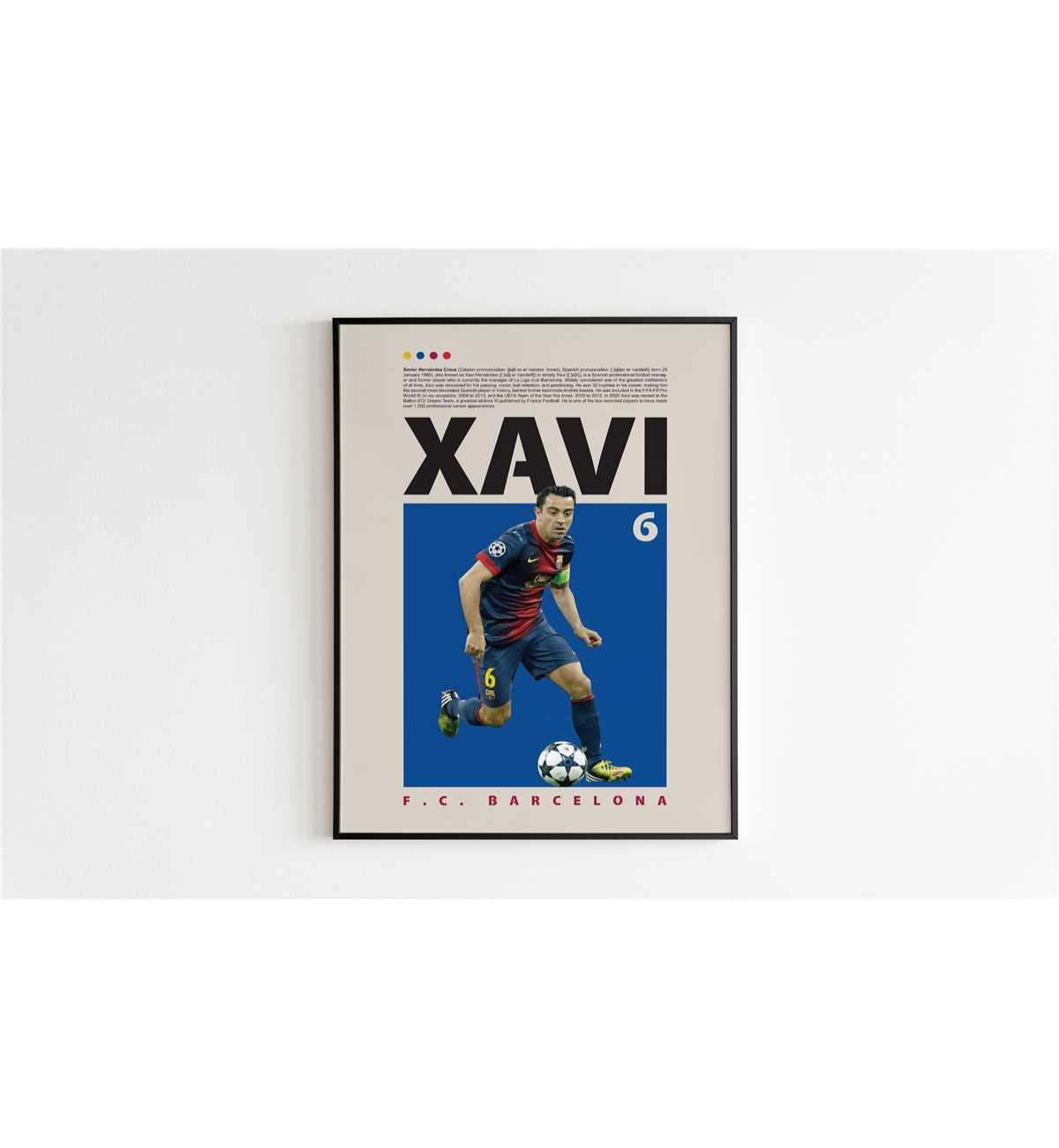Xavi Poster, Barcelona Poster Minimalist, Xavi Print Art, - Inspire Uplift