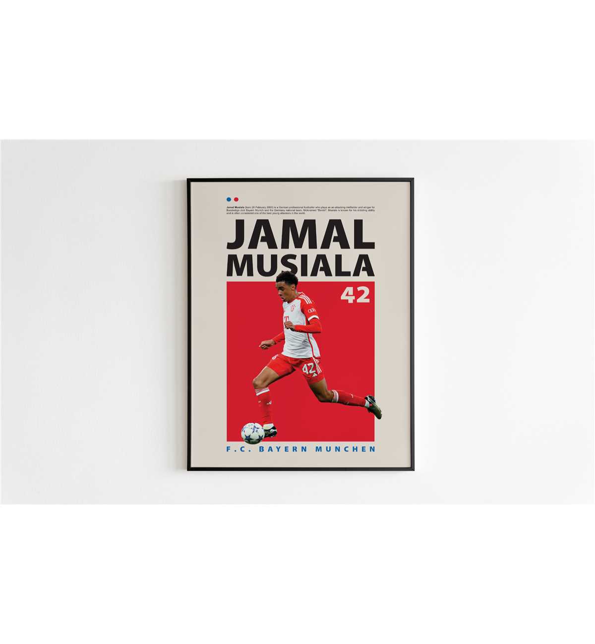 Jamal Musiala Poster, Bayern Munich Poster Minimalist, Jamal | Inspire ...