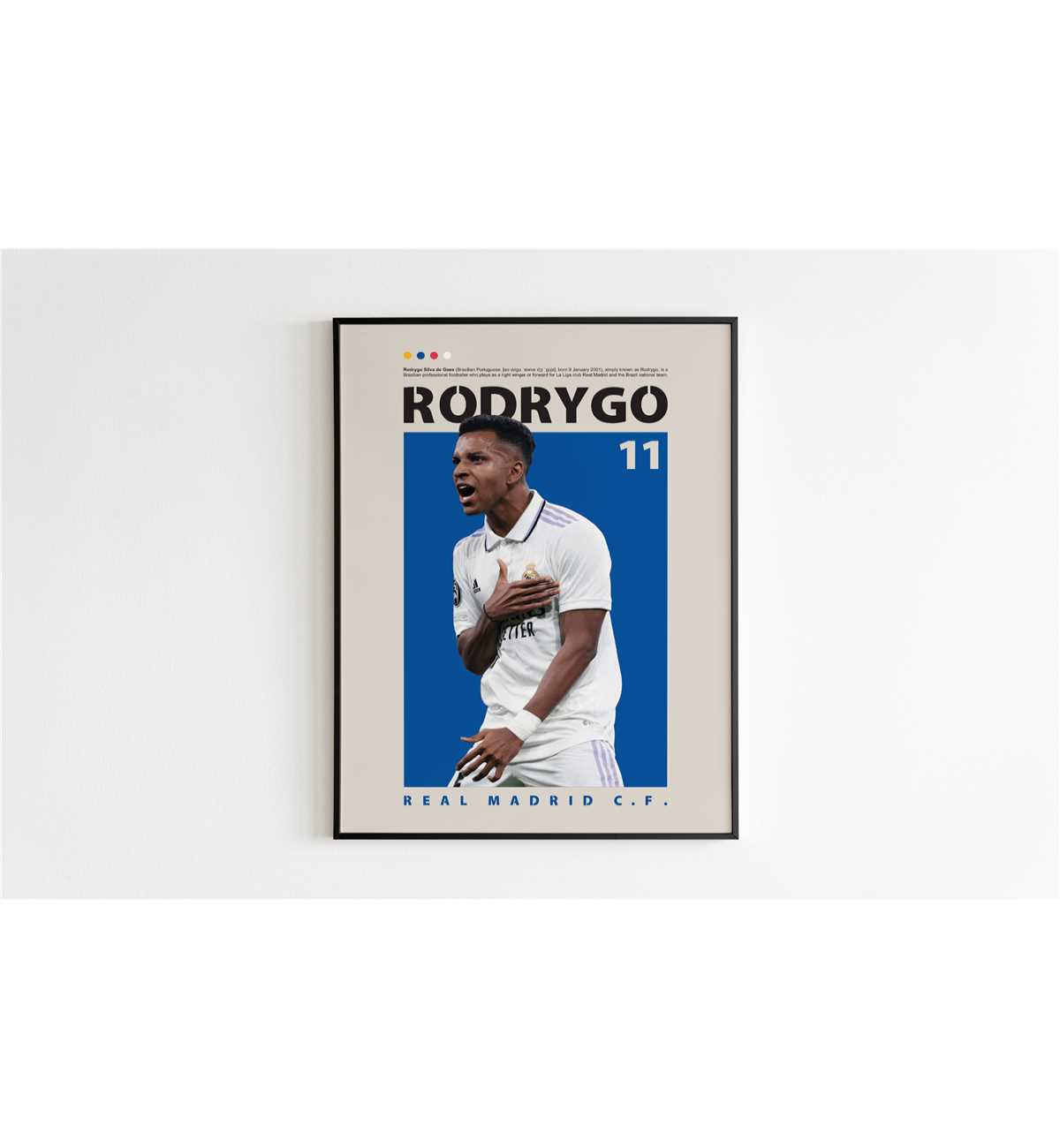 Rodrygo Poster, Poster, Real Madrid Poster Minimalist, Rodry - Inspire ...