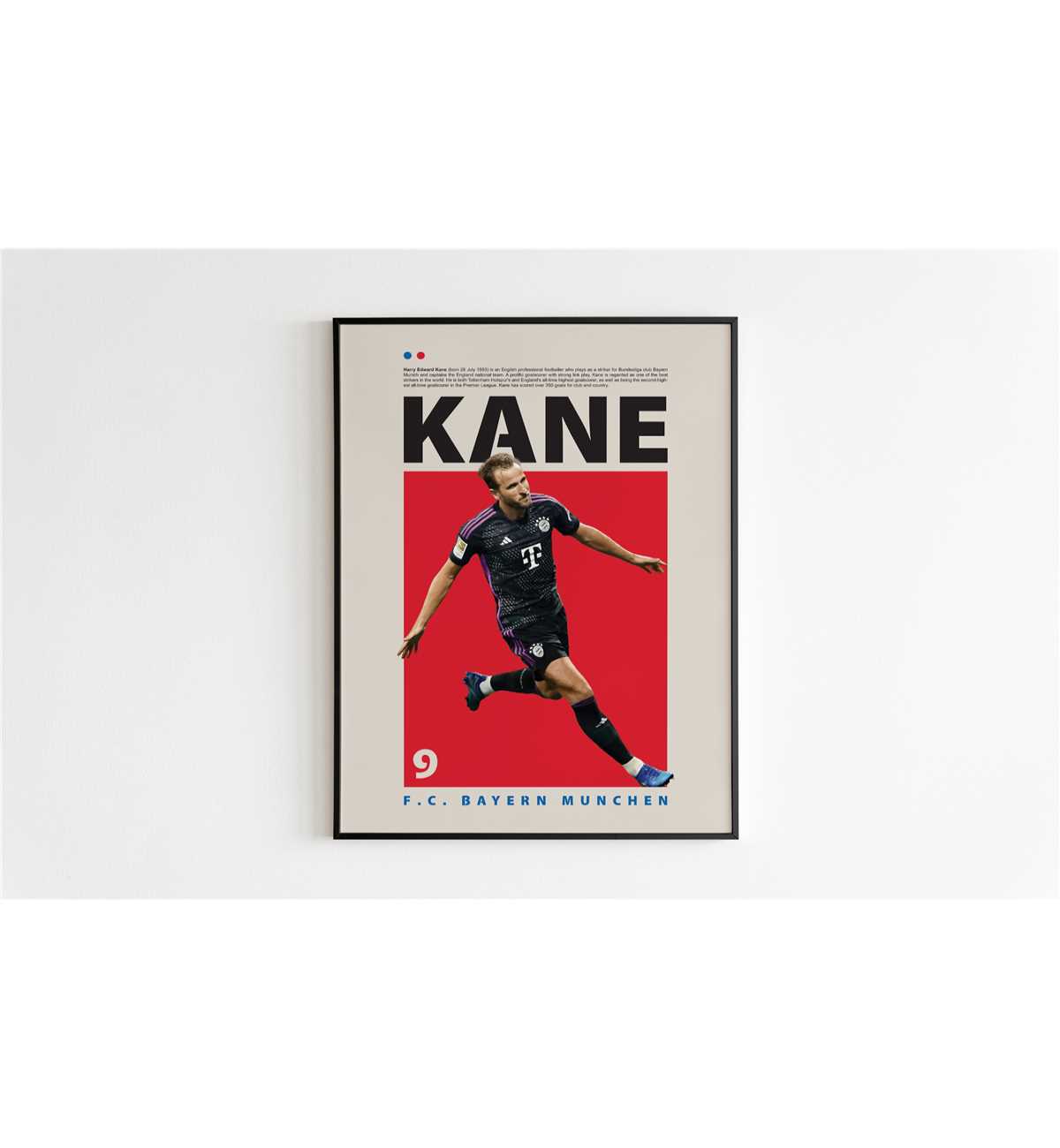 Harry Kane Poster, Bayern Munchen Poster Minimalist, Harry | Inspire Uplift