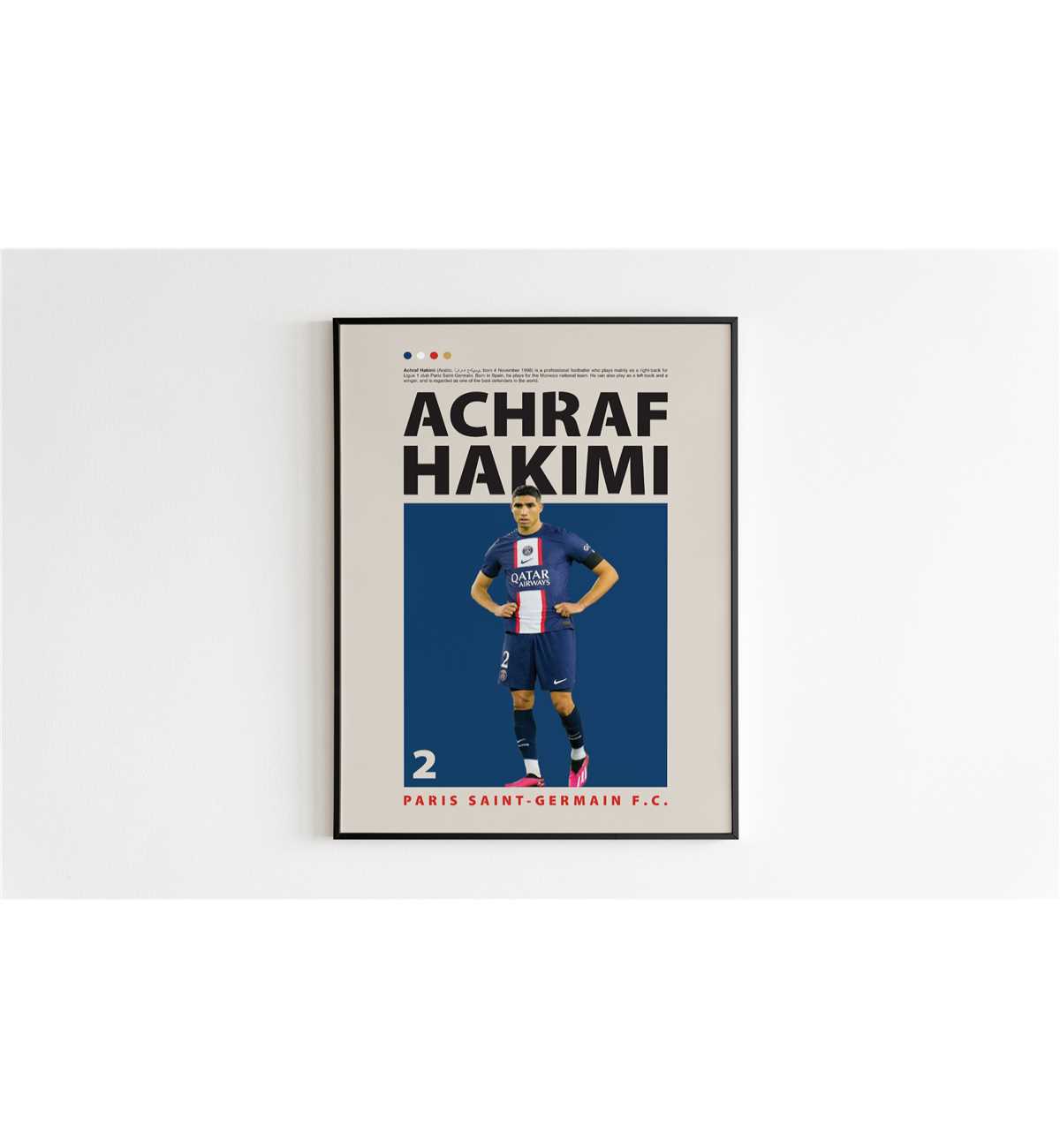 Achraf Hakimi Poster, Paris Saint-Germain Poster, Achraf Hak | Inspire ...