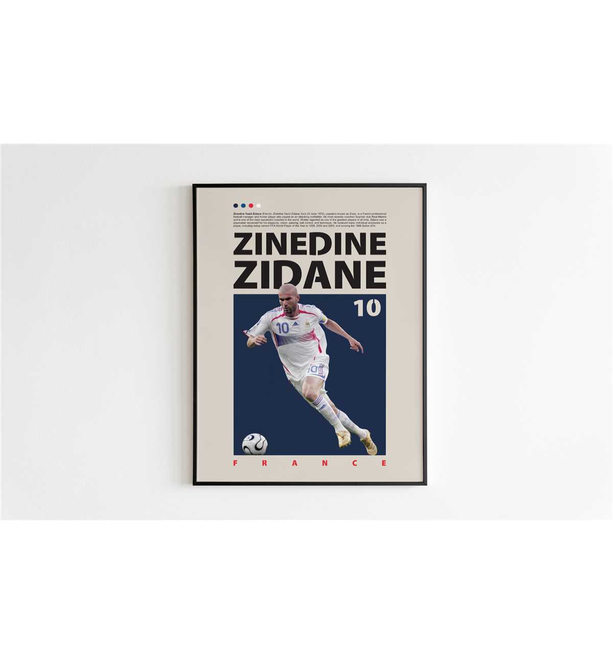 Zinedine Zidane Poster, France Poster Minimalist, Zidane Pri | Inspire ...