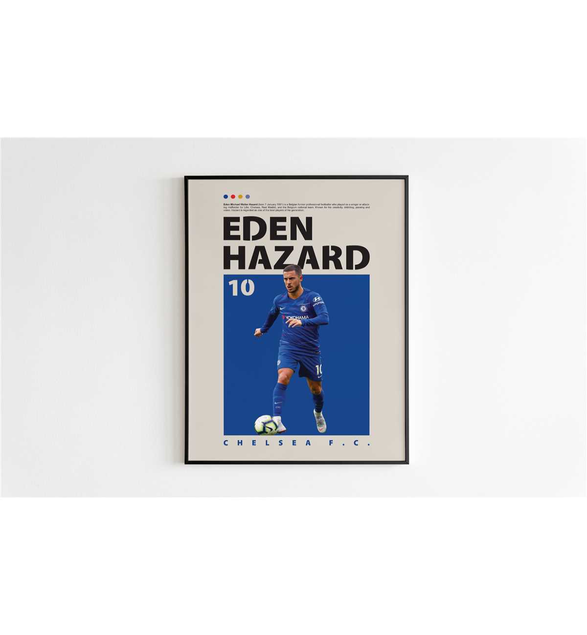 Eden Hazard Poster, Chelsea Poster Minimalist, Eden Hazard | Inspire Uplift