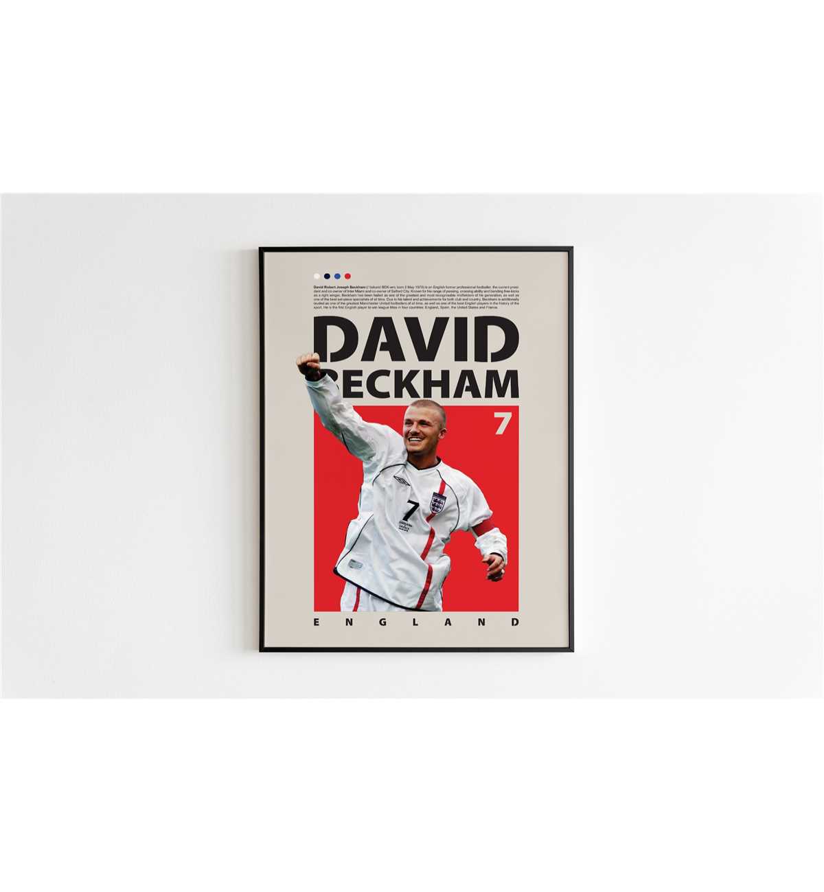 David Beckham Poster, England Poster Minimalist, David Beckh - Inspire ...
