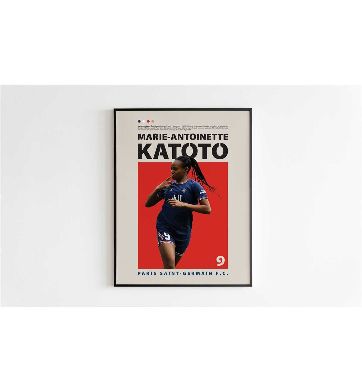 Marie-Antoinette Katoto Poster, Paris Saint-Germain Poster, | Inspire ...