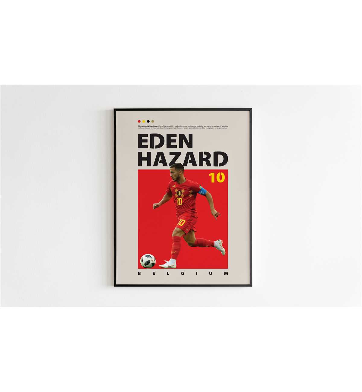 Eden Hazard Poster, Belgium Poster Minimalist, Eden Hazard | Inspire Uplift