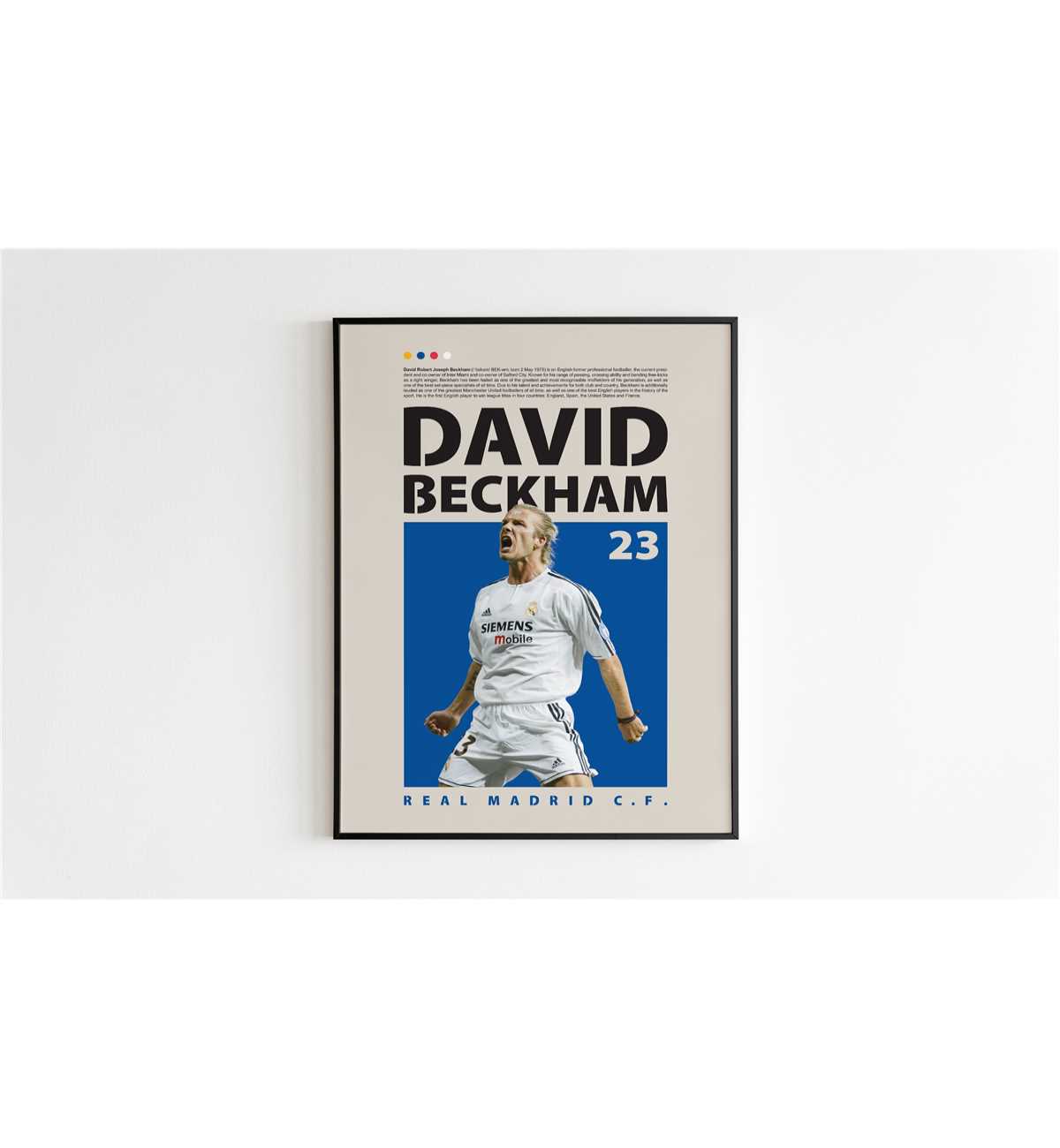 David Beckham Poster, Real Madrid Poster Minimalist, David - Inspire Uplift