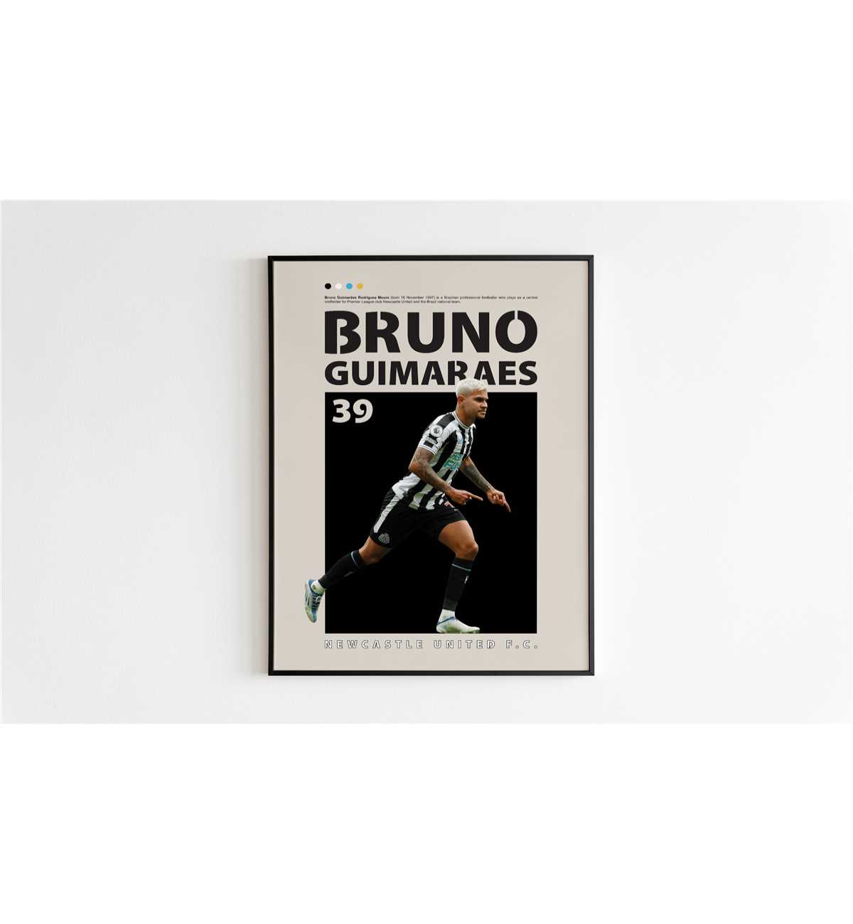 Bruno Guimaraes Poster, Newcastle United Poster, Bruno Guima - Inspire ...