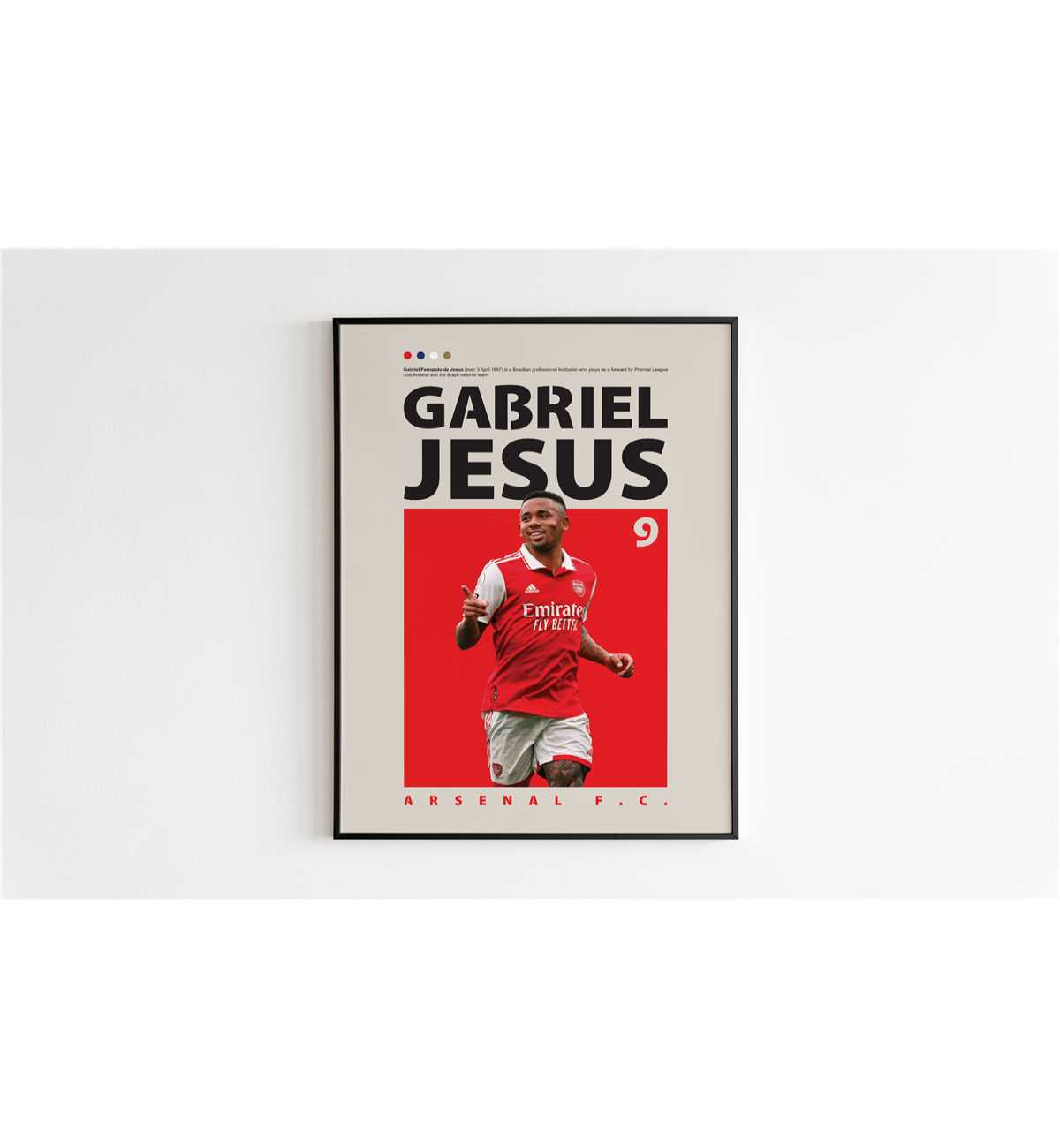 Gabriel Jesus Poster, Arsenal Poster Minimalist, Gabriel Jes | Inspire ...