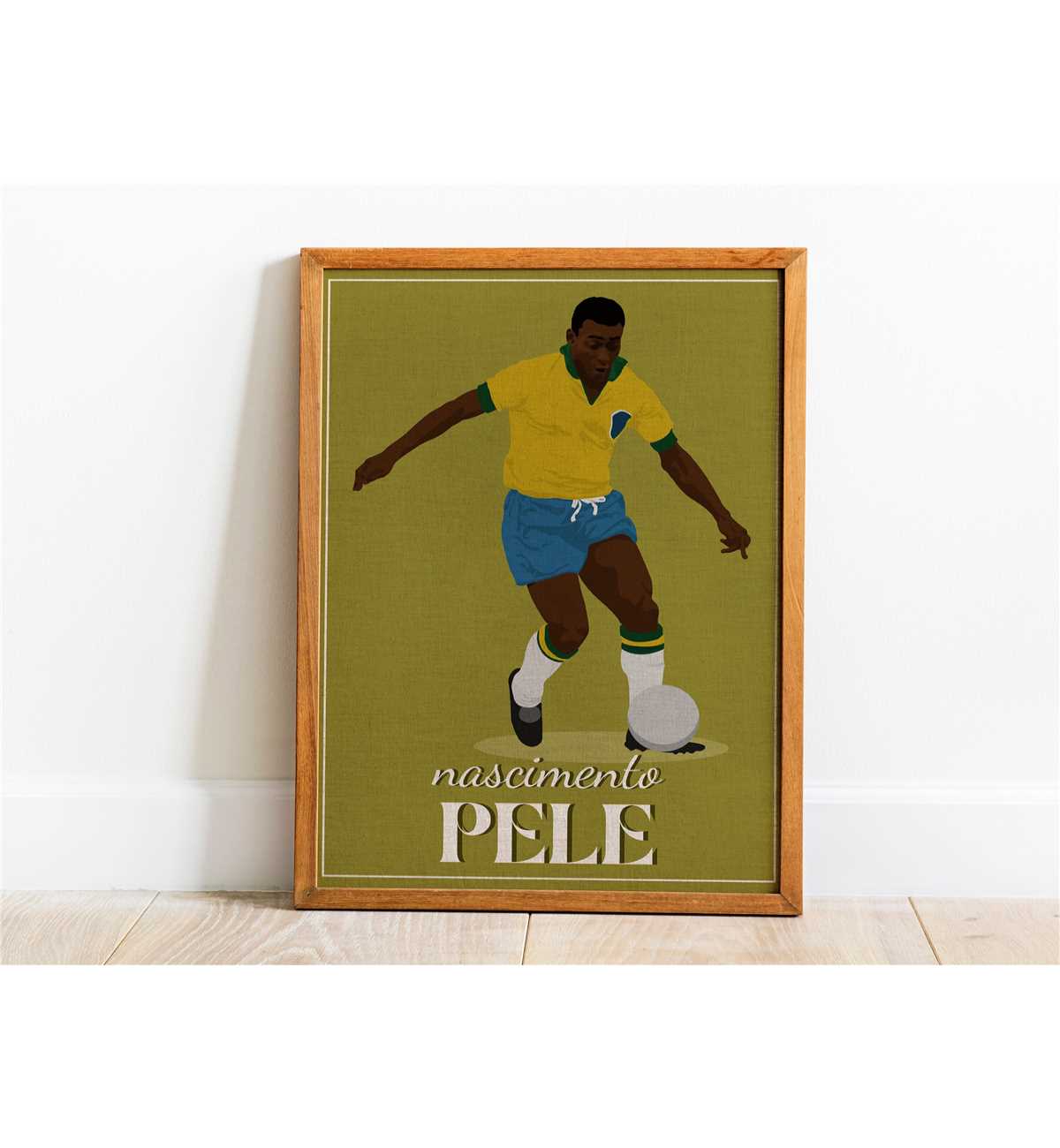 Printable Pele Poster, Soccer Wall Art, ISO Ratio | Inspire Uplift