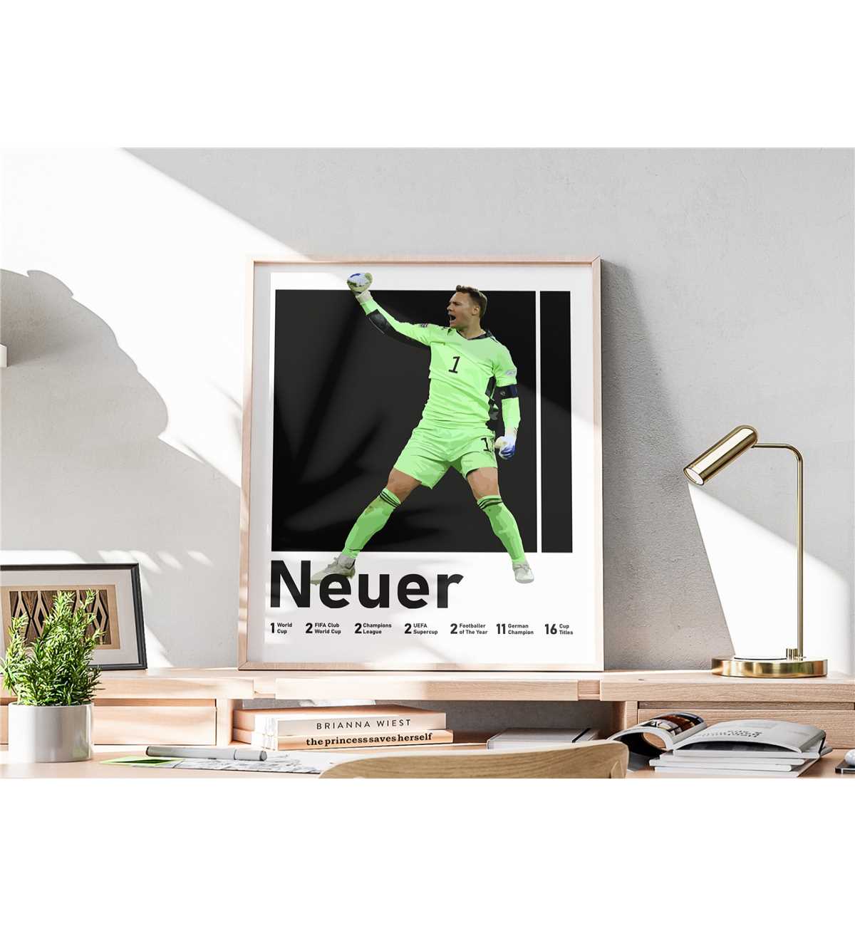 Printable Manuel Neuer Poster, German Goalie, Neuer Wall | Inspire Uplift