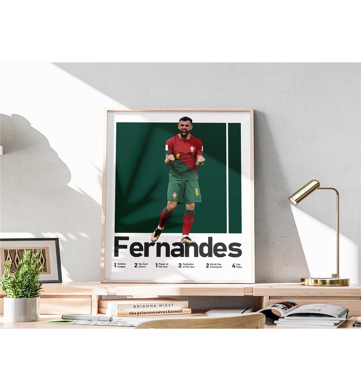 Printable Bruno Fernandes Poster, Portugal Soccer Print, Man - Inspire ...
